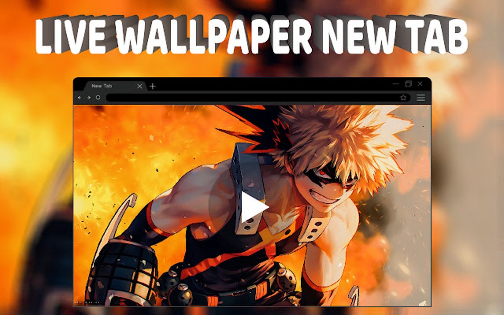Katsuki Bakugo My Hero Academia Live Wallpaper New Tab สำหรับ Google Chrome - ส่วนขยาย ดาวน์โหลด
