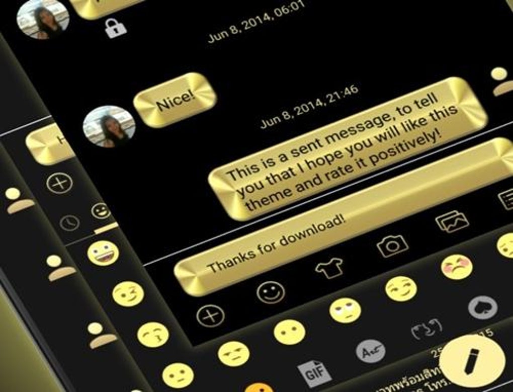 SMS Messages Metallic Gold APK for Android - Download