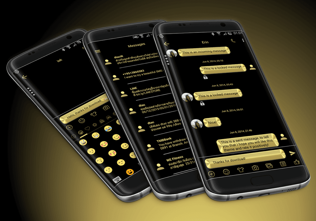 SMS Messages Metallic Gold APK for Android - Download