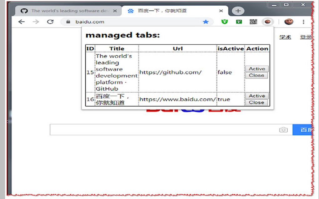 tabs manager pour Google Chrome - Extension Télécharger