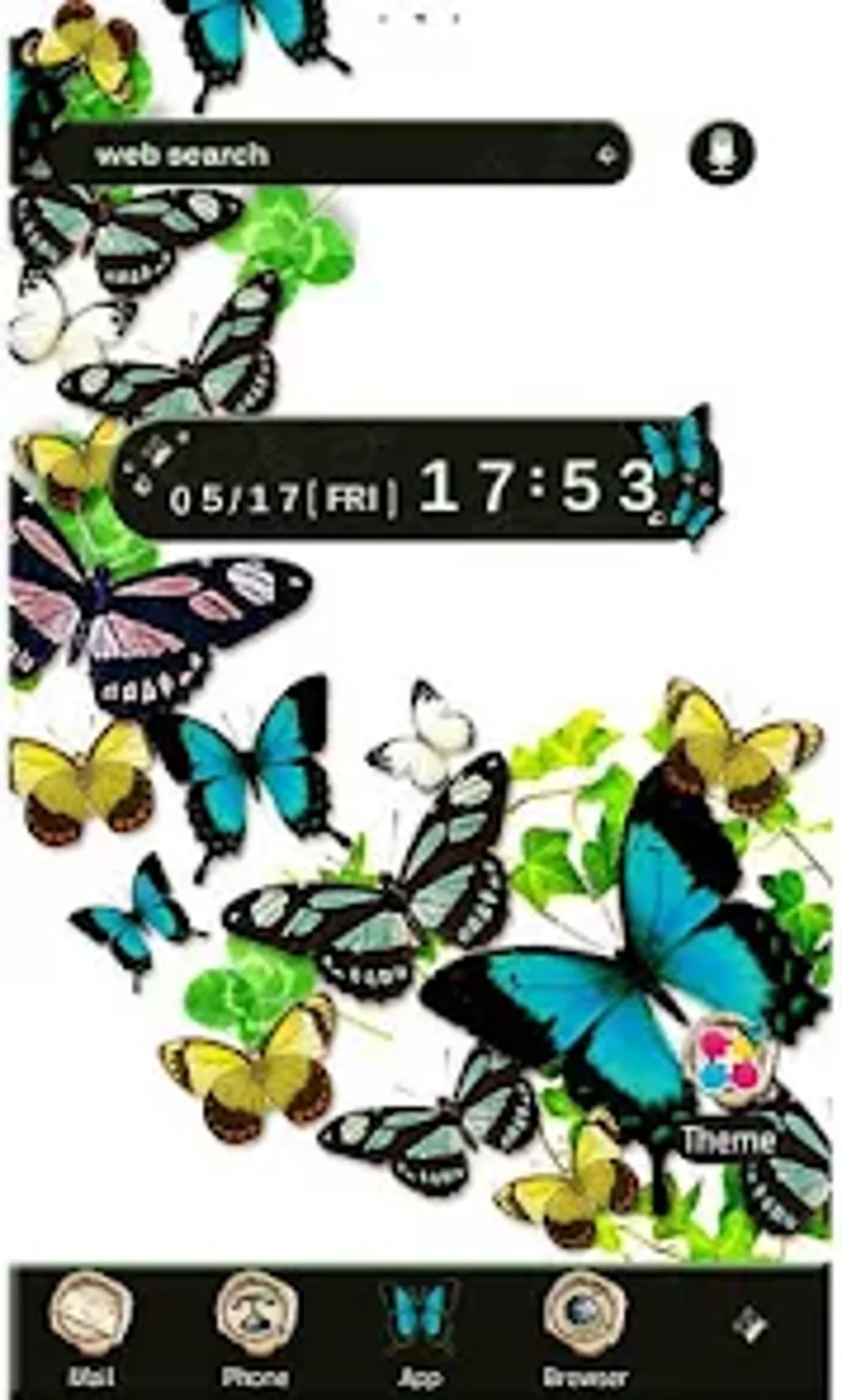 Butterflies in summer Theme for Android - Download