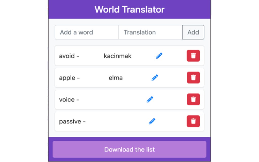 Word Translator for Google Chrome - Extension Download