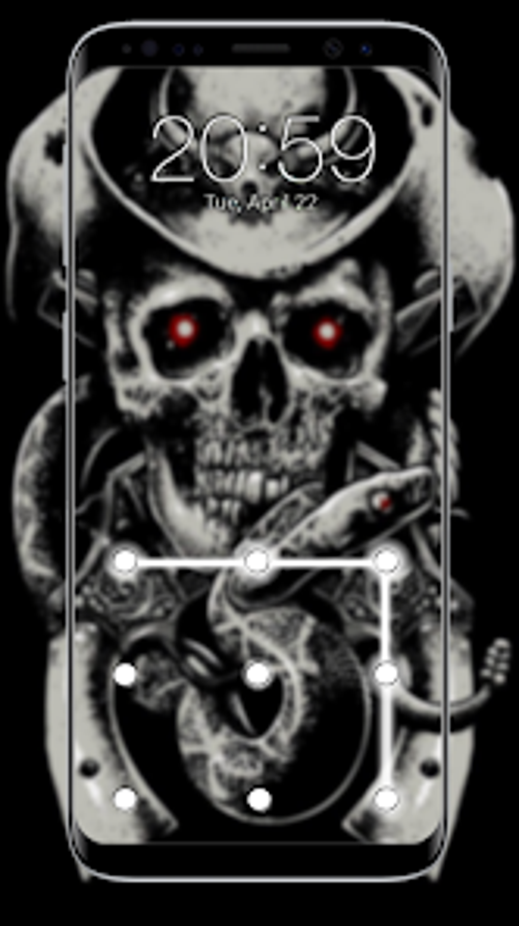 Skull Pattern Lock Screen for Android - Download