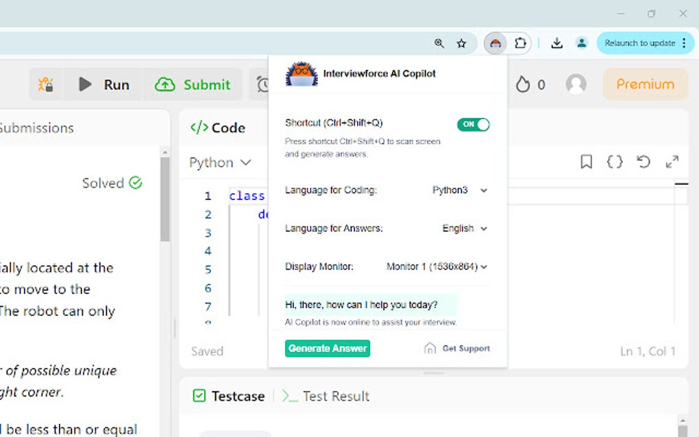 Interviewforce AI Copilot para Google Chrome - Extensión Descargar