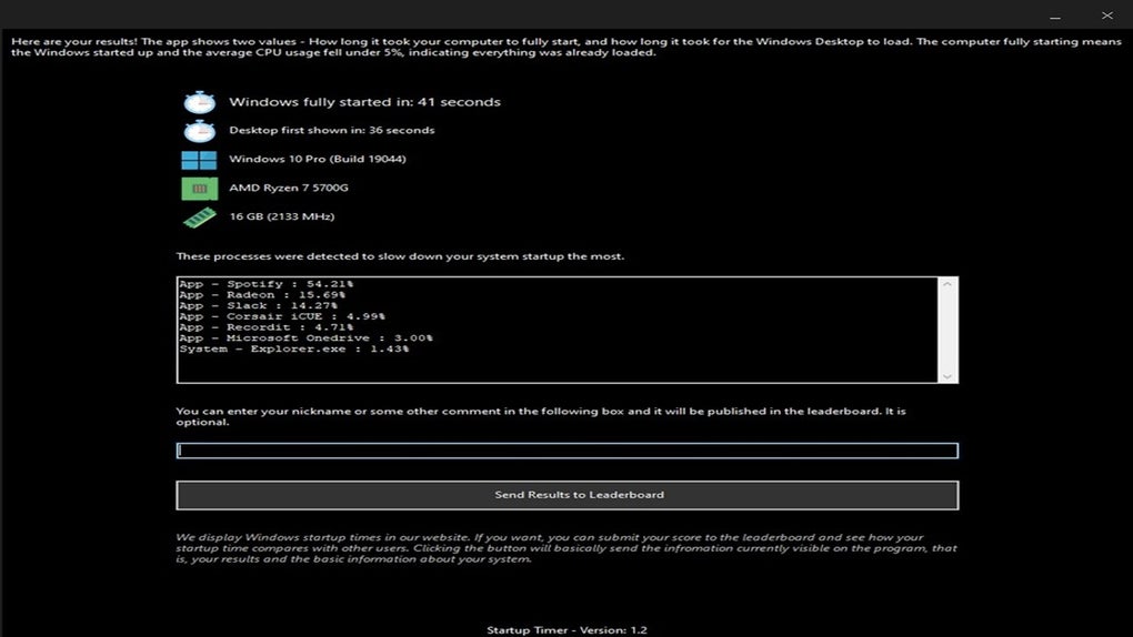 Startup Timer - Download