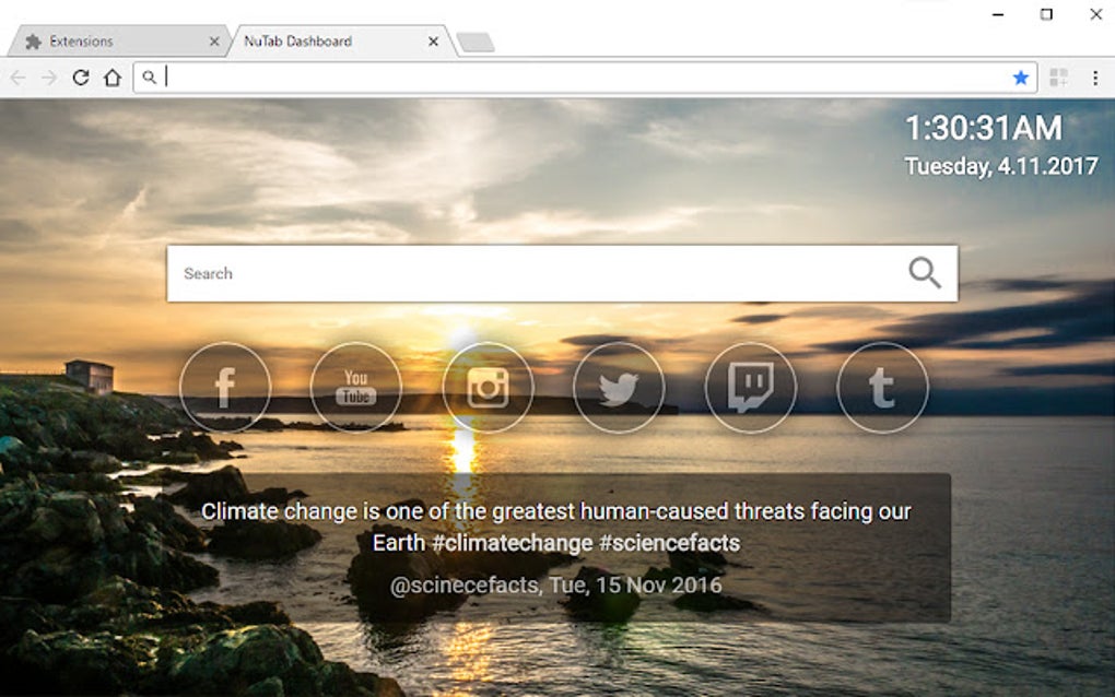 NuTab Dashboard para Google Chrome - Extensión Descargar