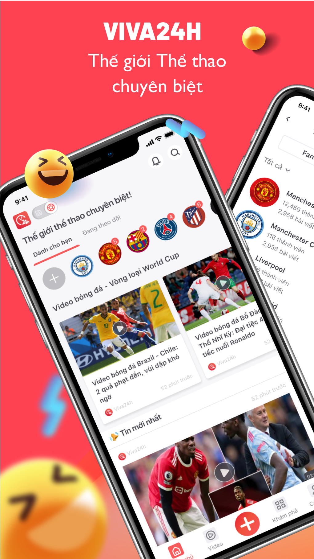 Viva24h: Bóng đá Tin tức para iPhone - Download