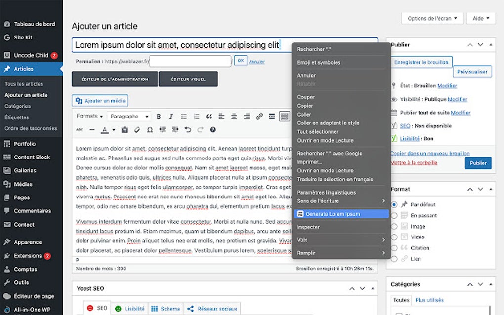 Lorem Ipsum Generator for Google Chrome - Extension Download