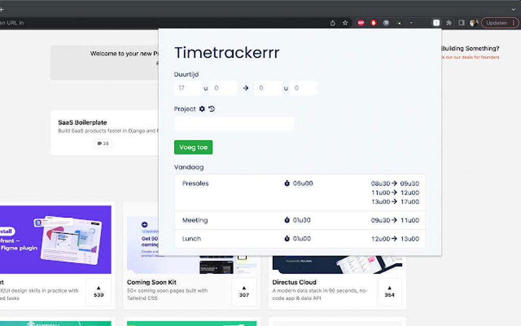Timetracker Google Chrome 용 - 확장 프로그램 다운로드