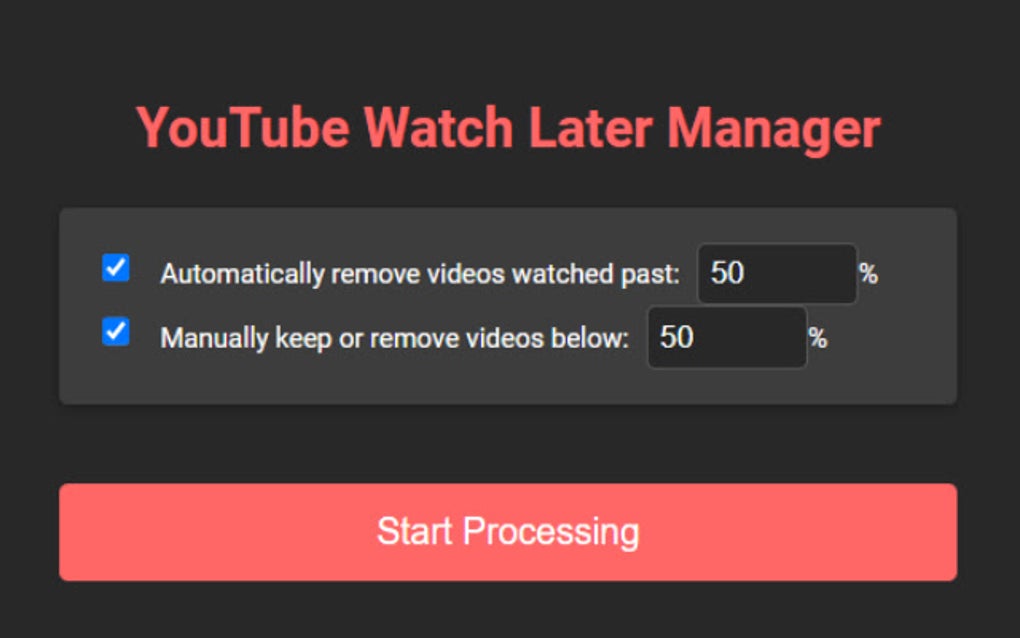 YouTube Watch Later Manager para Google Chrome - Extensión Descargar
