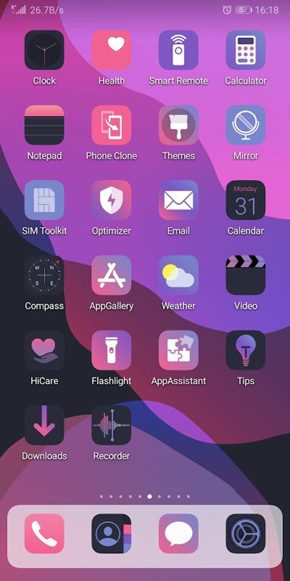 iOS Midnight Free - EMUI 9.0/9.1 Theme APK for Android - Download