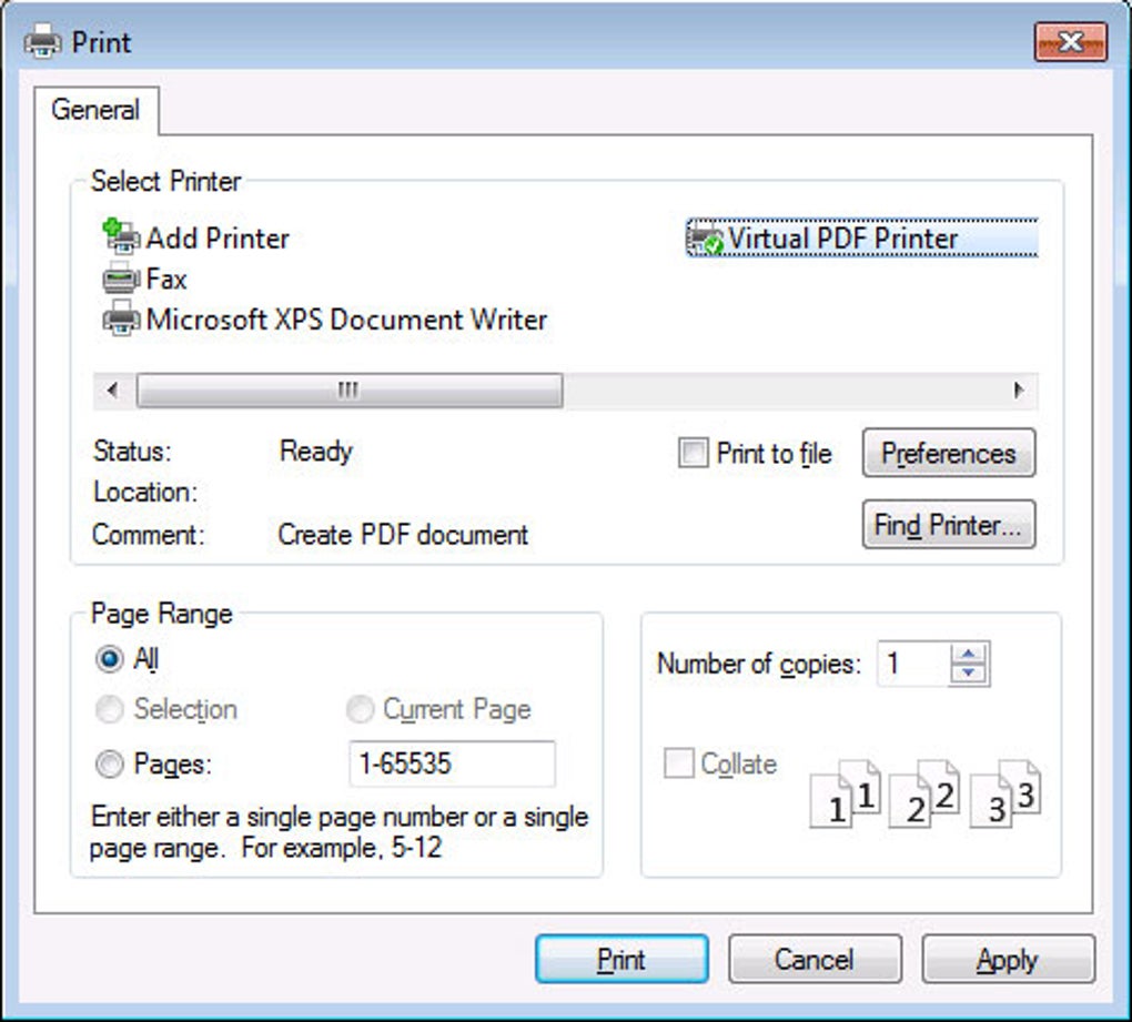 Virtual PDF Printer Download