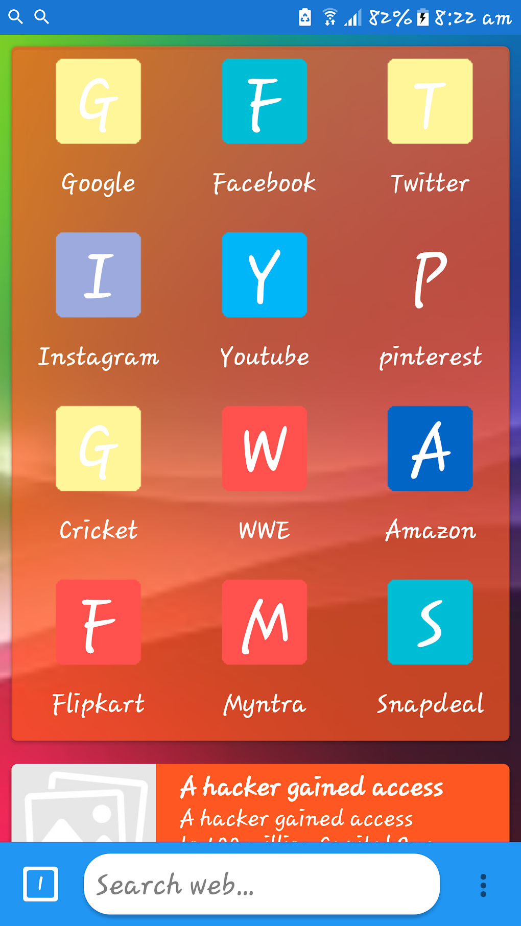 Blue Web Browser for Android - Download
