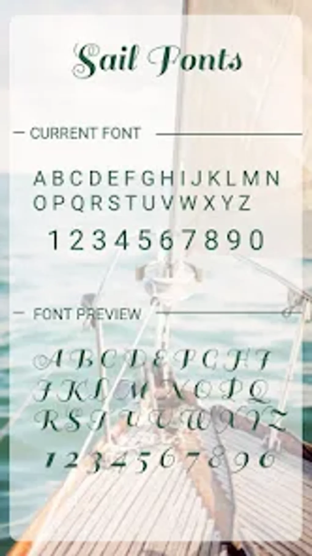 Sail Font for FlipFont for Android - Download