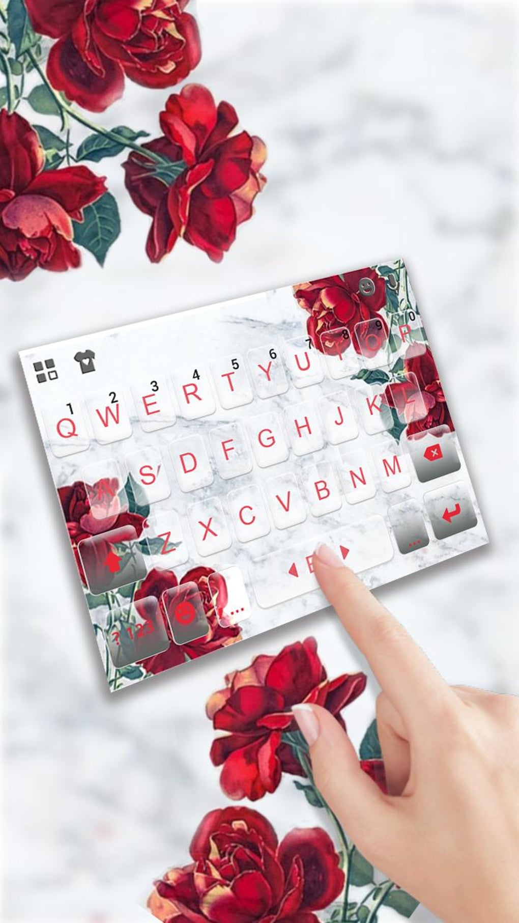 Marble Red Rose Keyboard Theme APK para Android - Descargar