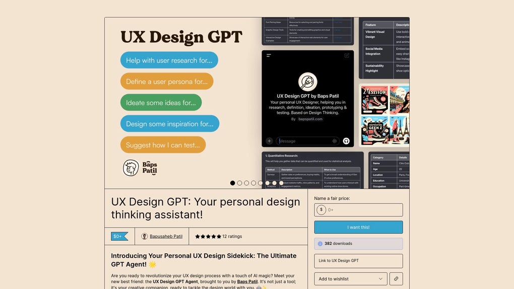 UX Design GPT for AI business: review, features & use cases UX Design GPT for AI business: review, features & use cases
