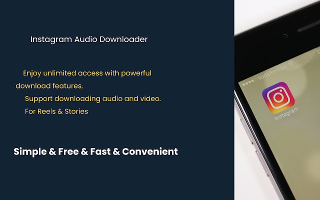 Instagram Audio Downloader per Google Chrome - Estensione Download