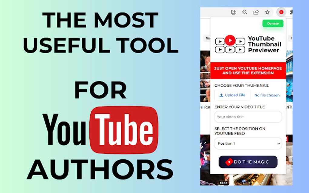 YouTube Thumbnail Preview para Google Chrome - Extensión Descargar