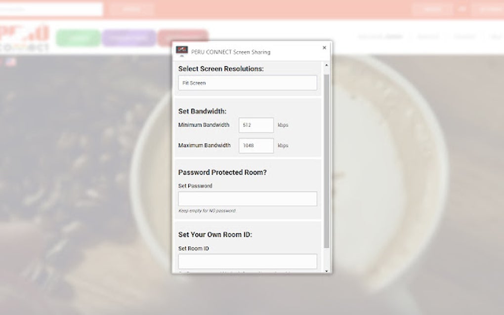 PERU CONNECT Screen Sharing for Google Chrome - Extension Download
