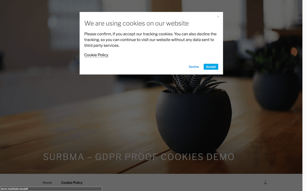 Surbma GDPR Proof Cookie Consent amp Notice Bar for WordPress - Download