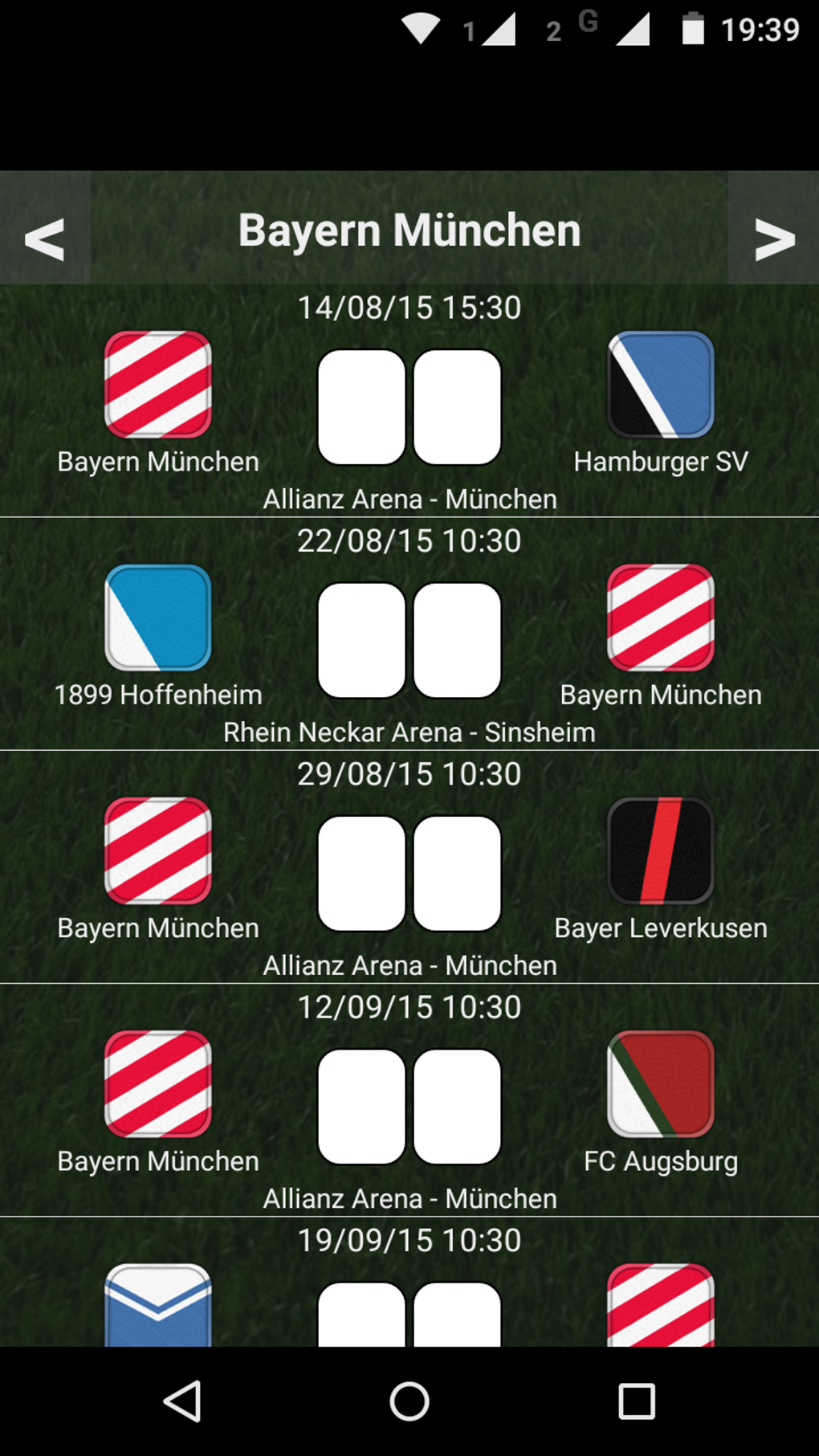 Table German League 2122 for Android - Download