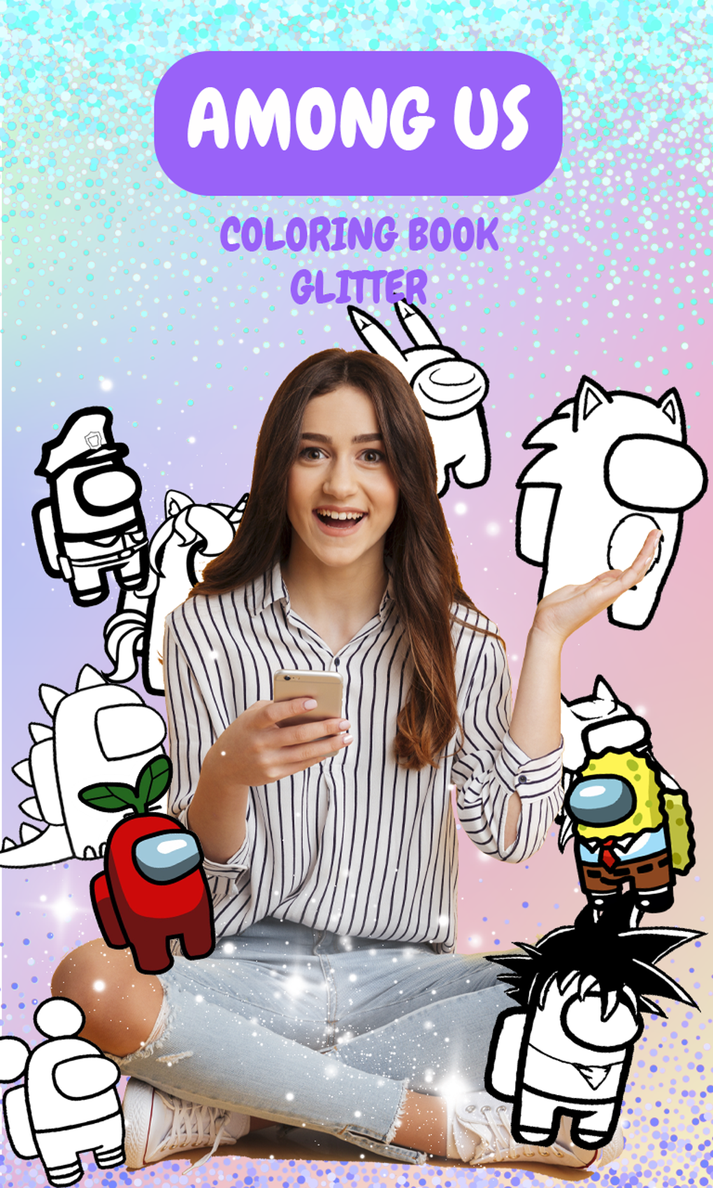 Glitter Coloring Book: Inspired by Among Us para Android - Descargar