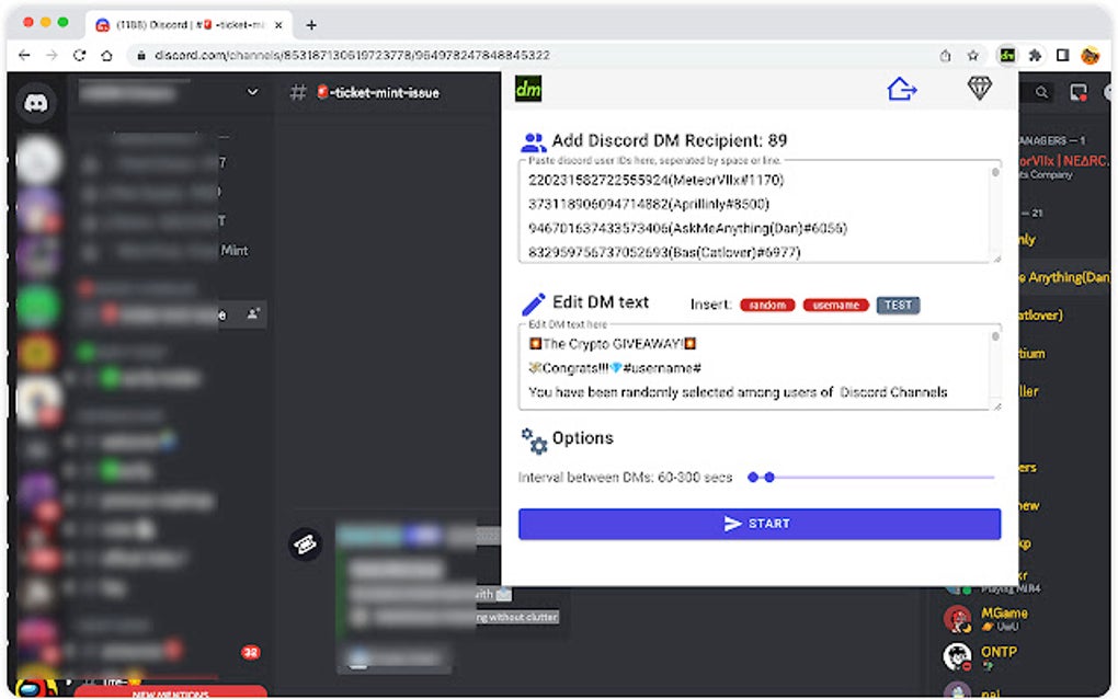 AutoDM for Discord für Google Chrome - Erweiterung Download