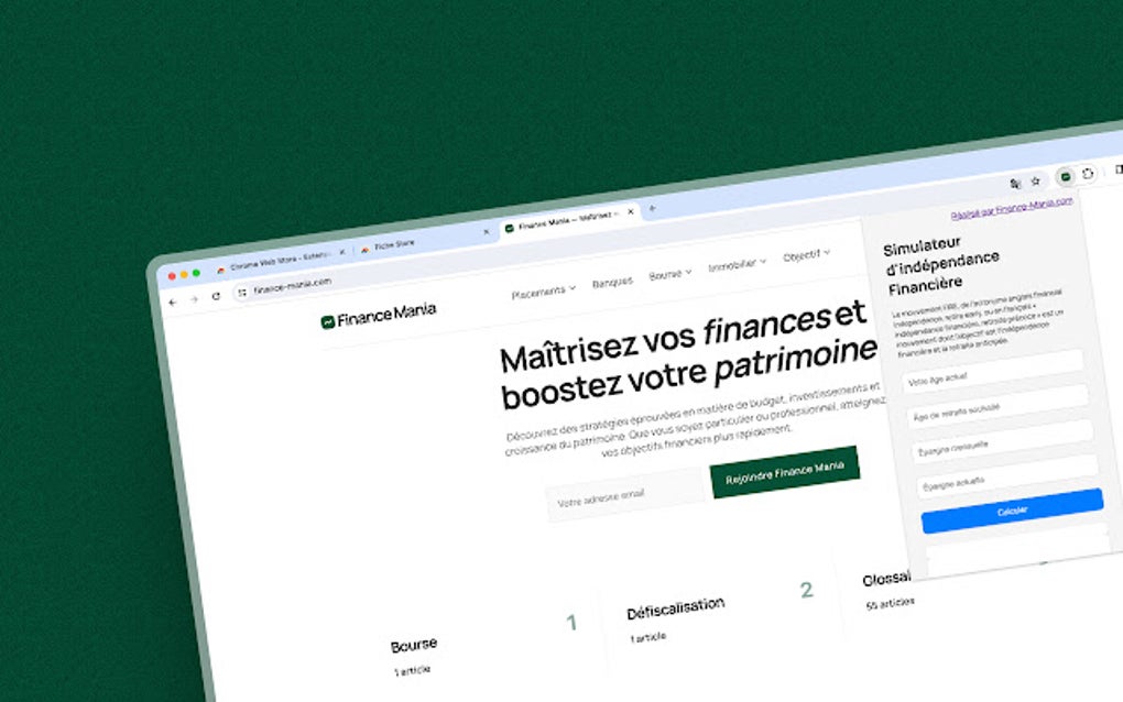 Simulateur (FIRE) d'indépendance financière สำหรับ Google Chrome - ส่วน ...