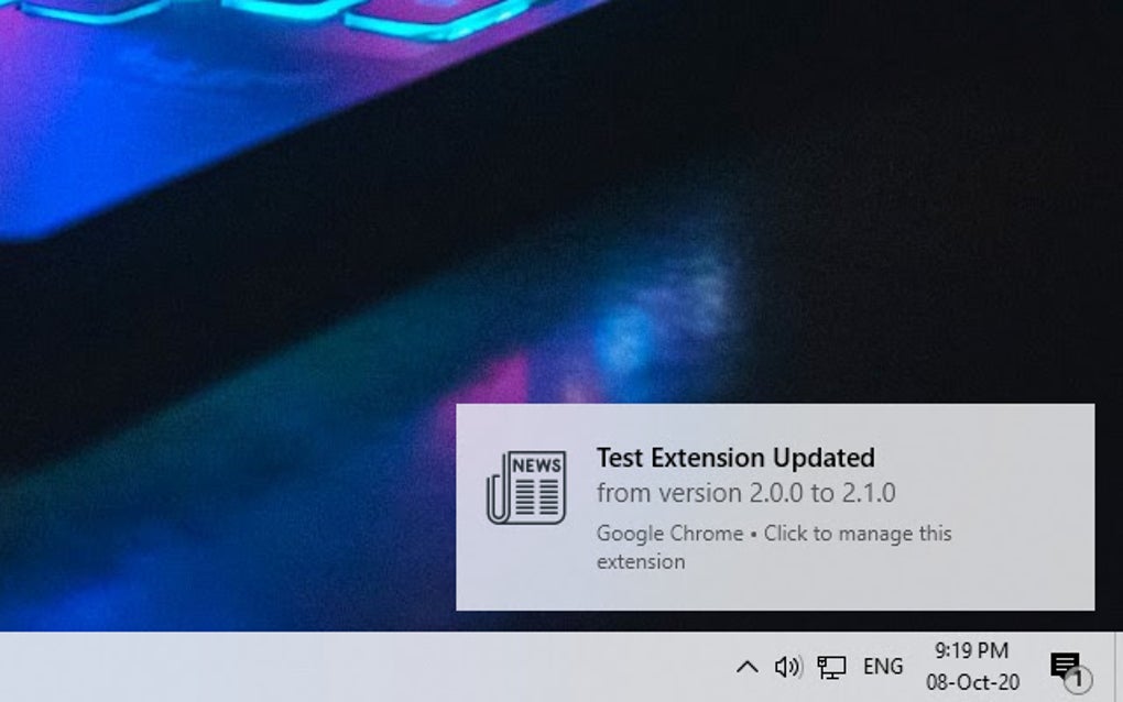 Extensions Update Notifier per Google Chrome - Estensione Download