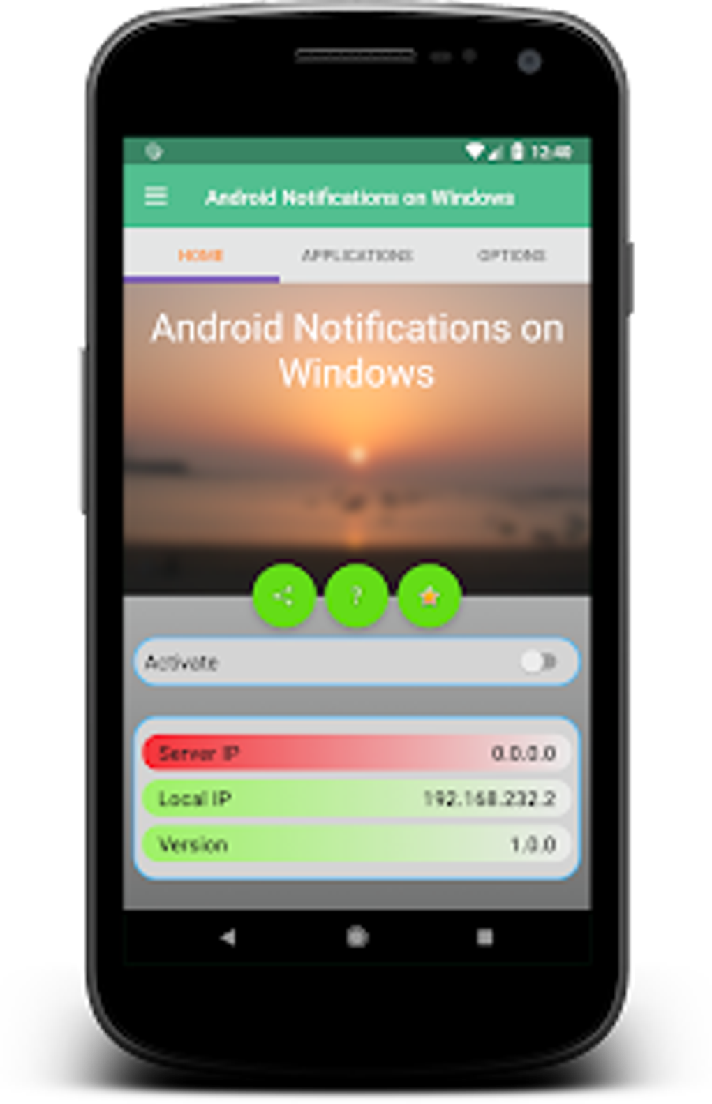 Notifications on Windows for A for Android - Download