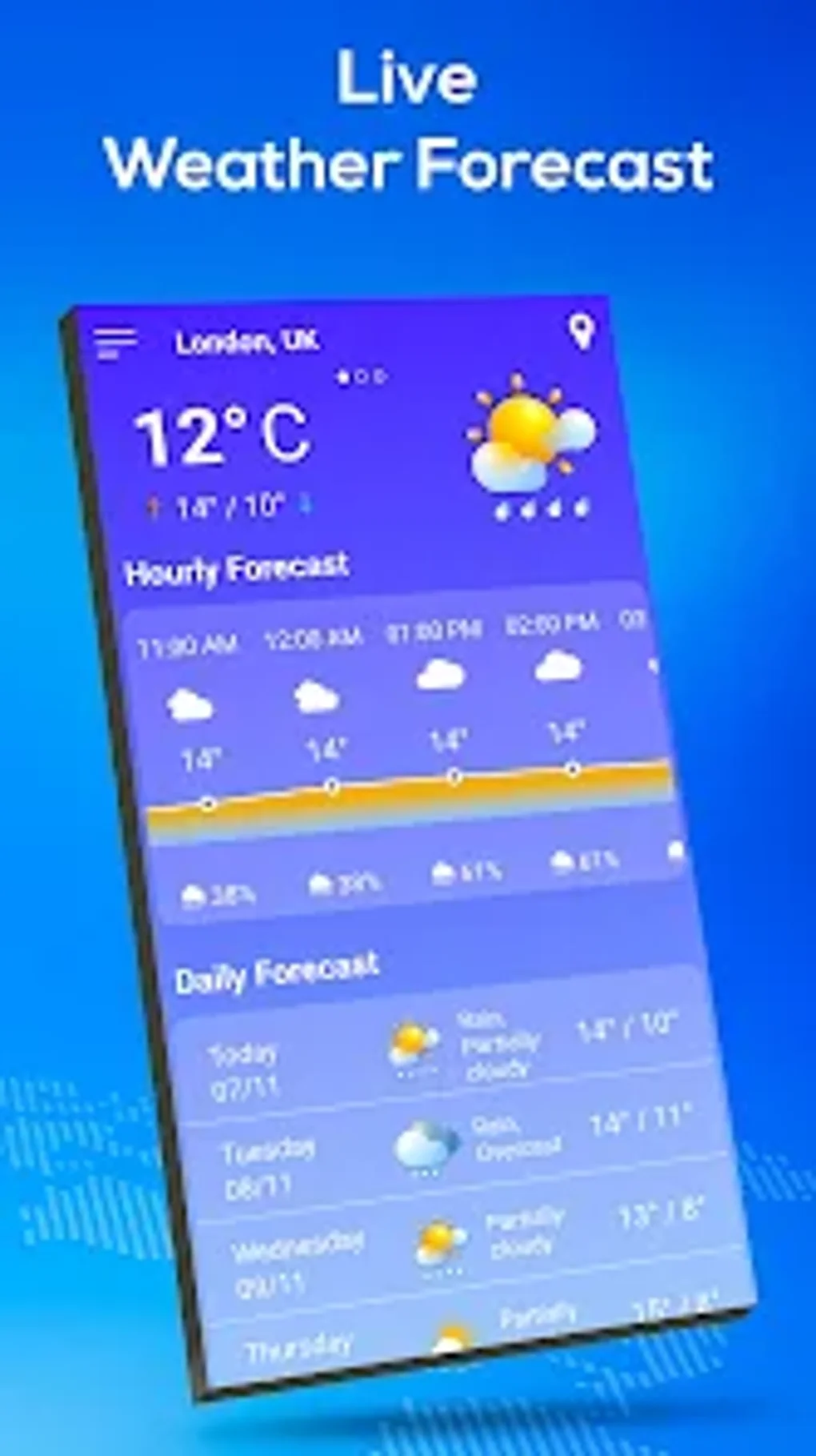 Live Weather Forecast Radar pour Android - Télécharger