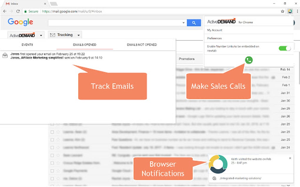 ActiveDEMAND Lead Insights for Chrome para Google Chrome - Extensión Descargar