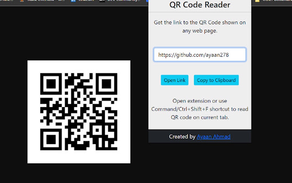 QR Code Reader para Google Chrome - Extensión Descargar