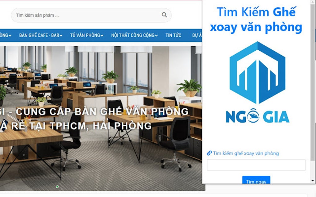 Find Ghe Xoay Van Phong Noi That NOGI Google Chrome 용 - 확장 프로그램 다운로드