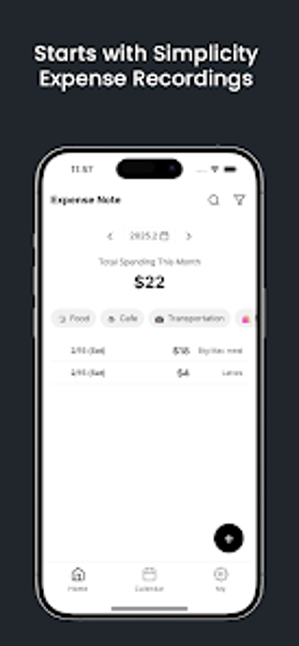 Expense Note - Monthly Tracker per Android - Download