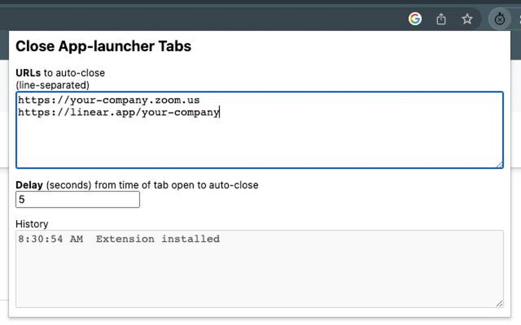 Close App-launcher Tabs Google Chrome 용 - 확장 프로그램 다운로드