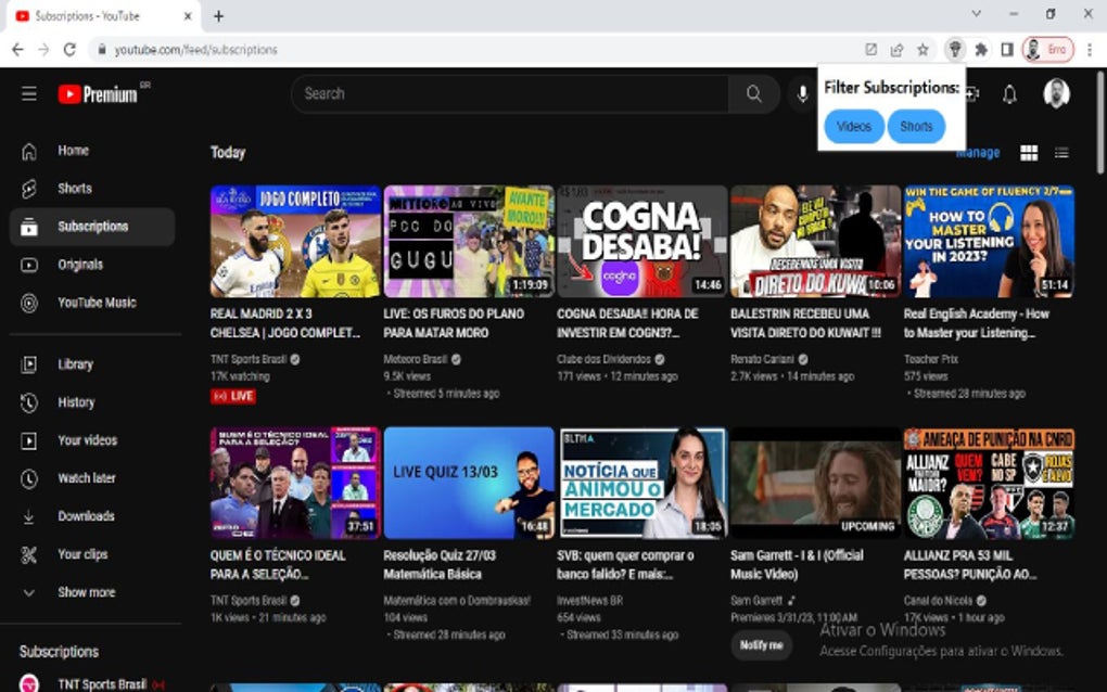 Filter by Videos or Shorts on Youtube for Google Chrome - Extension ...