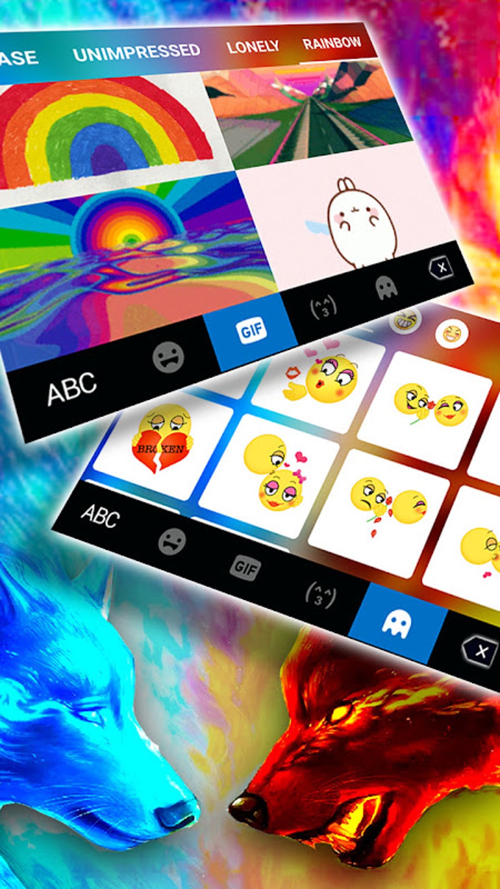 Fire Ice Wolf Keyboard Theme APK for Android - Download