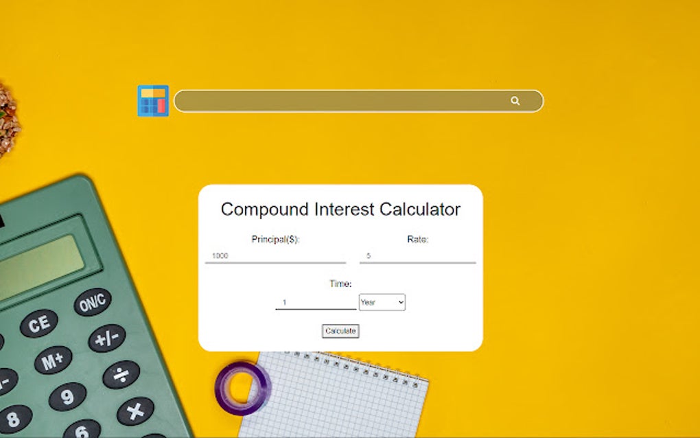 Compound Interest Calculator pour Google Chrome - Extension Télécharger