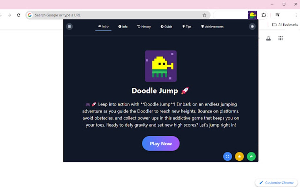 Doodle Jump Game para Google Chrome - Extensión Descargar