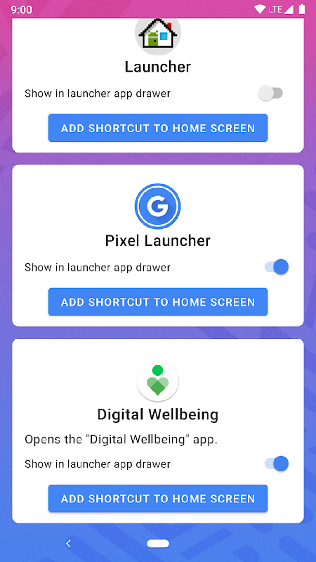 Android için Pixel Shortcuts: Launcher/Digital Wellbeing helper APK - İndir