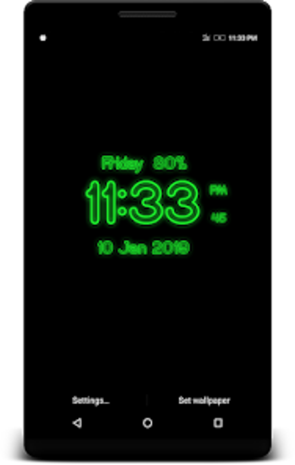Android için Neon Digital Clock Live Wp - İndir