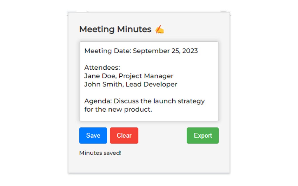 Meeting Minutes for Google Chrome - Extension Download