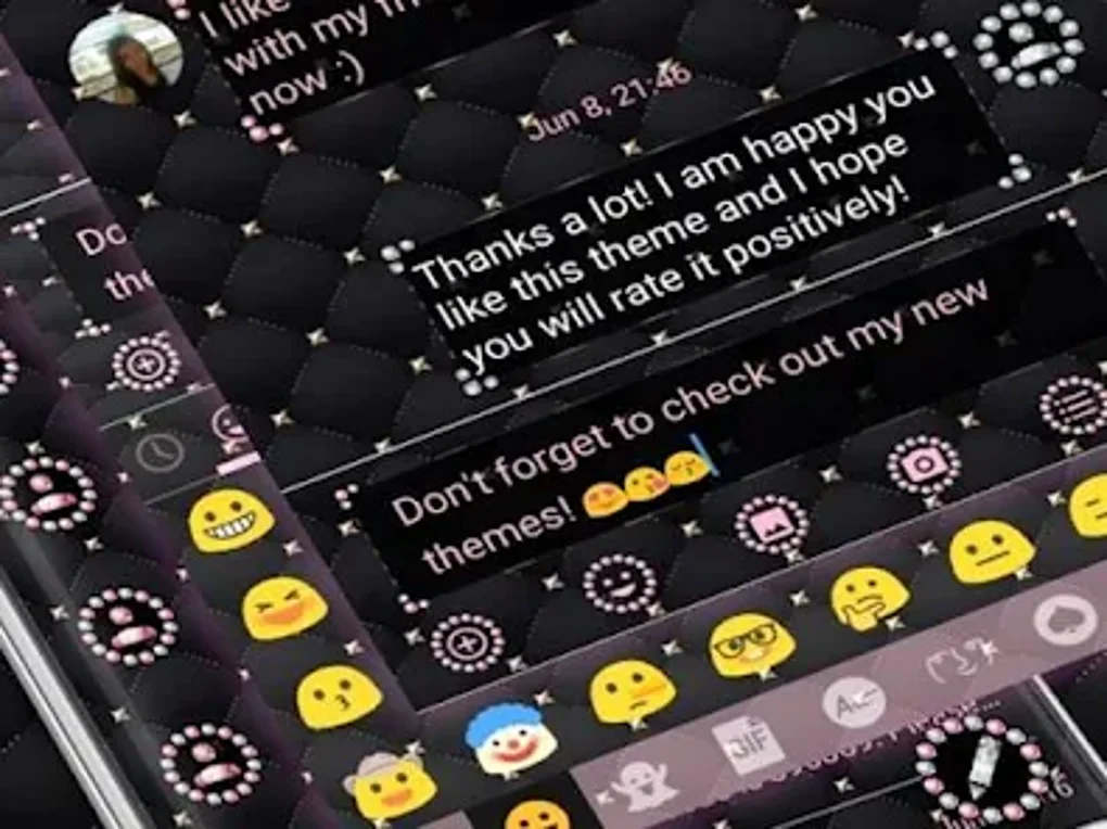 SMS Messages Jewel Pink Theme for Android - Download