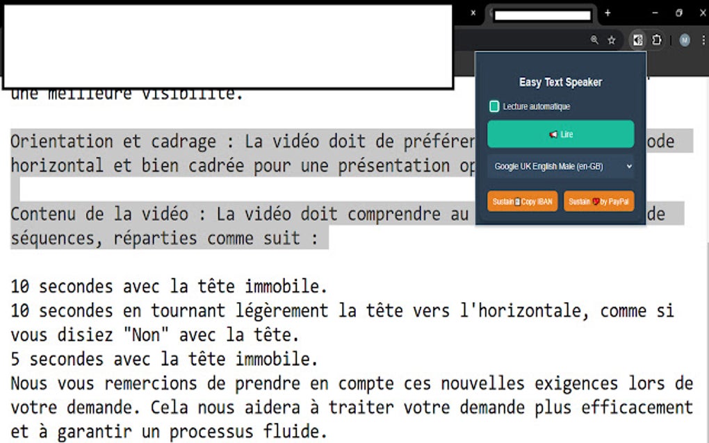 Easy Text Speaker for Google Chrome - Extension Download