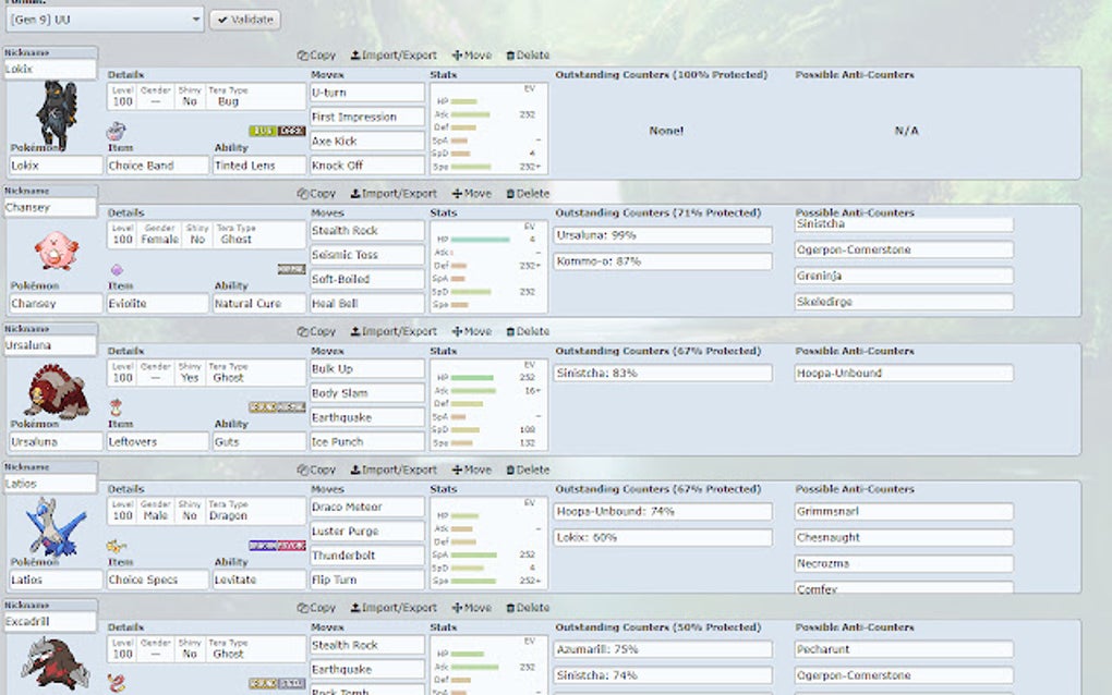 Teambuilder Analytics (Pokémon Showdown) for Google Chrome - Extension Download