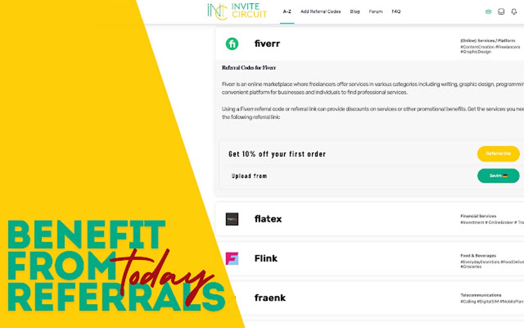 INVITE CIRCUIT | Referral Code Finder Google Chrome 용 - 확장 프로그램 다운로드