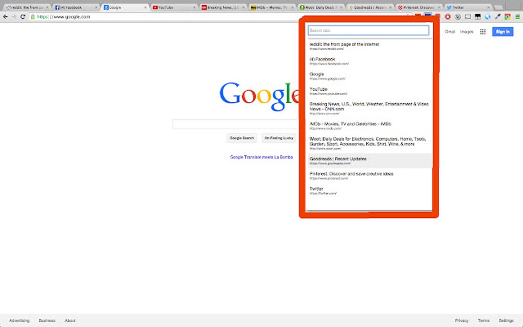 Tab Search for Google Chrome - Extension Download