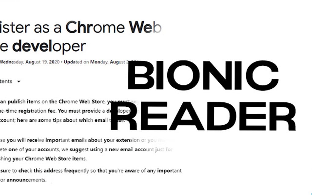Bionic Reader - ADHD Aid For Reading para Google Chrome - Extensión ...