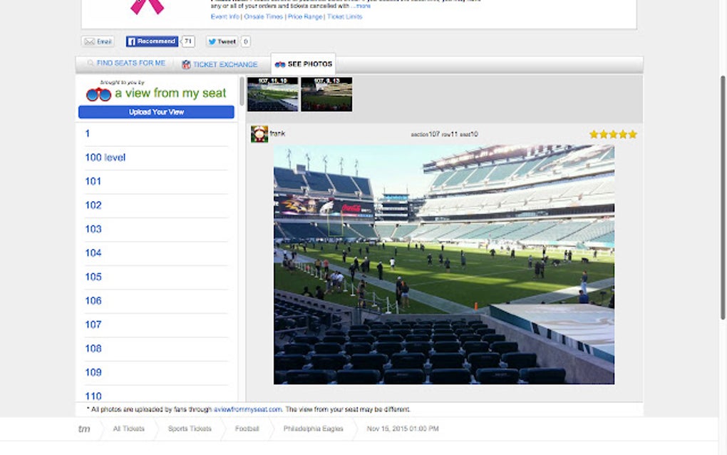 A View From My Seat for TicketMaster.com para Google Chrome - Extensión ...